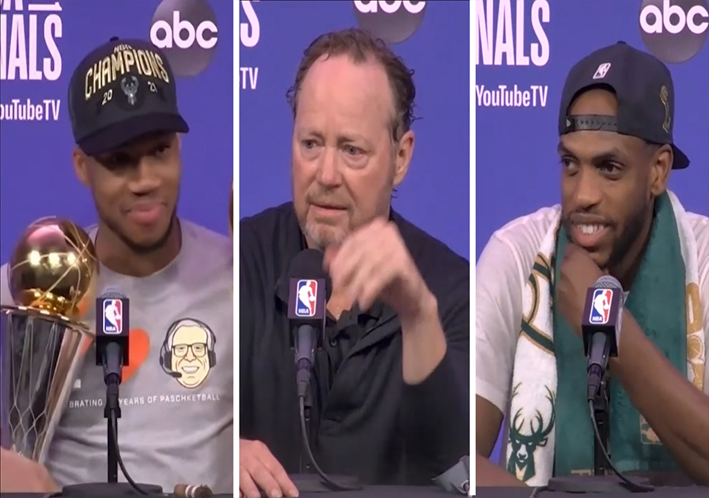 Milwaukee Bucks Postgame Interviews After Winning NBA Finals - CLNS Media