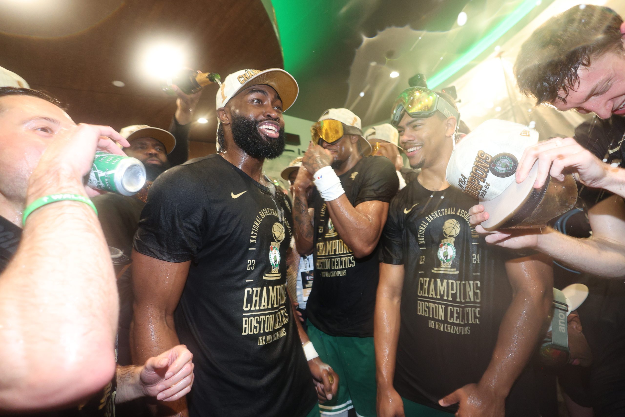 Inside the Celtics Locker Room Championship Celebration - CLNS Media